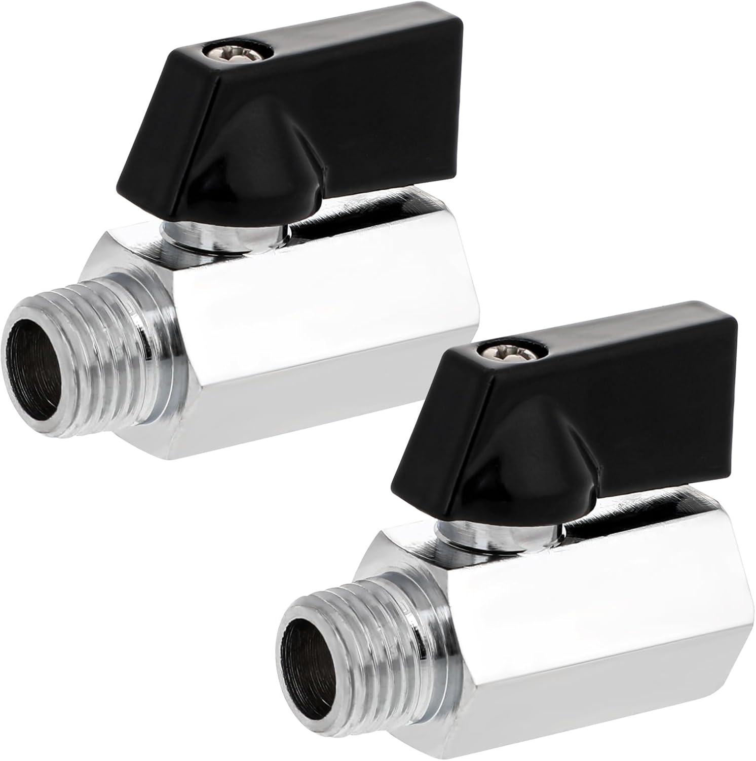 Amazon.com: Psyqtsuary Mini Ball Valve, 2 Pcs 1/4 Brass Ball Valves ...