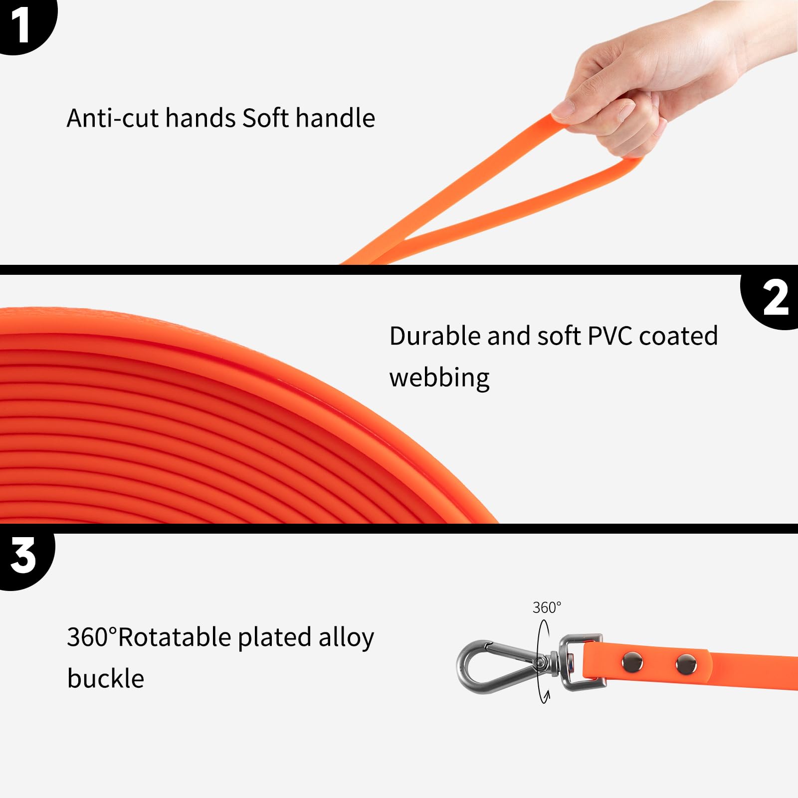 Snapklik.com : AUMAILI Dog Training Long Leash Waterproof Long Line ...