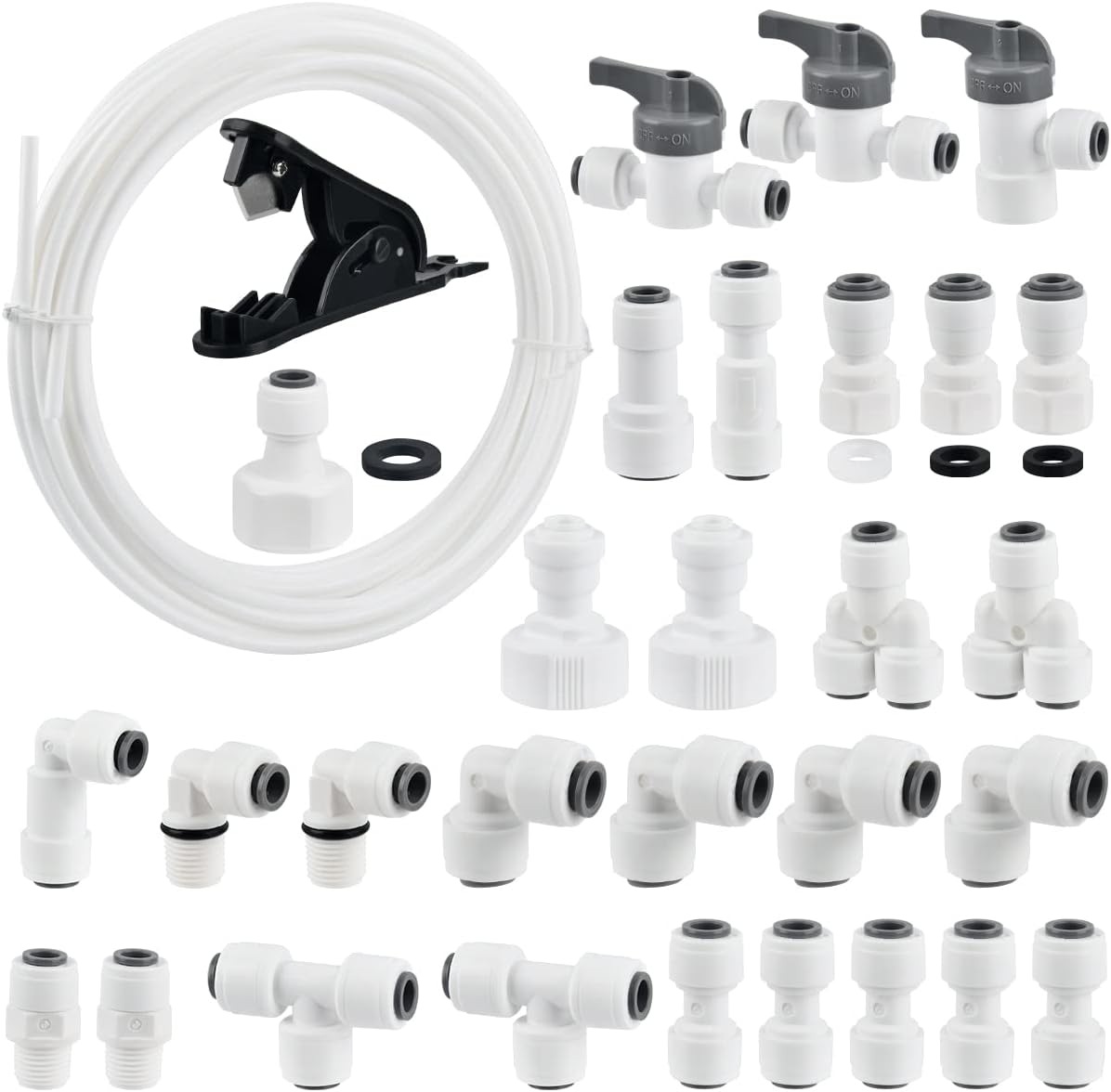 3/8" OD Quick Connect Push in to Connect Water Tube Fitting 10pcs+3/8 ...