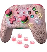 Amazon.com: RALAN Pink Wireless Pro Controller Compatible with Nintendo ...