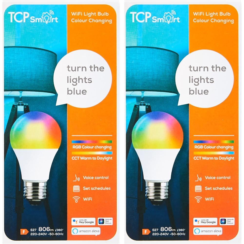 TCP Smart Wi-Fi LED Lightbulb Classic E27 Colour Tuneable White ...