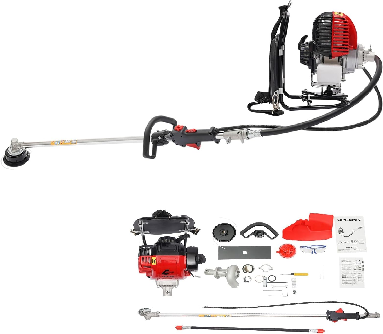 Amazon.com : Brush Cutter Gas Powered 2 in 1 Backpack 4 Stroke Weed ...