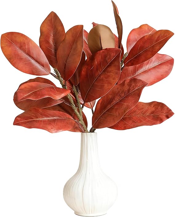 Amazon.com: 3Pcs Artificial Magnolia Leaves, 3D Magnolia Pick Real ...