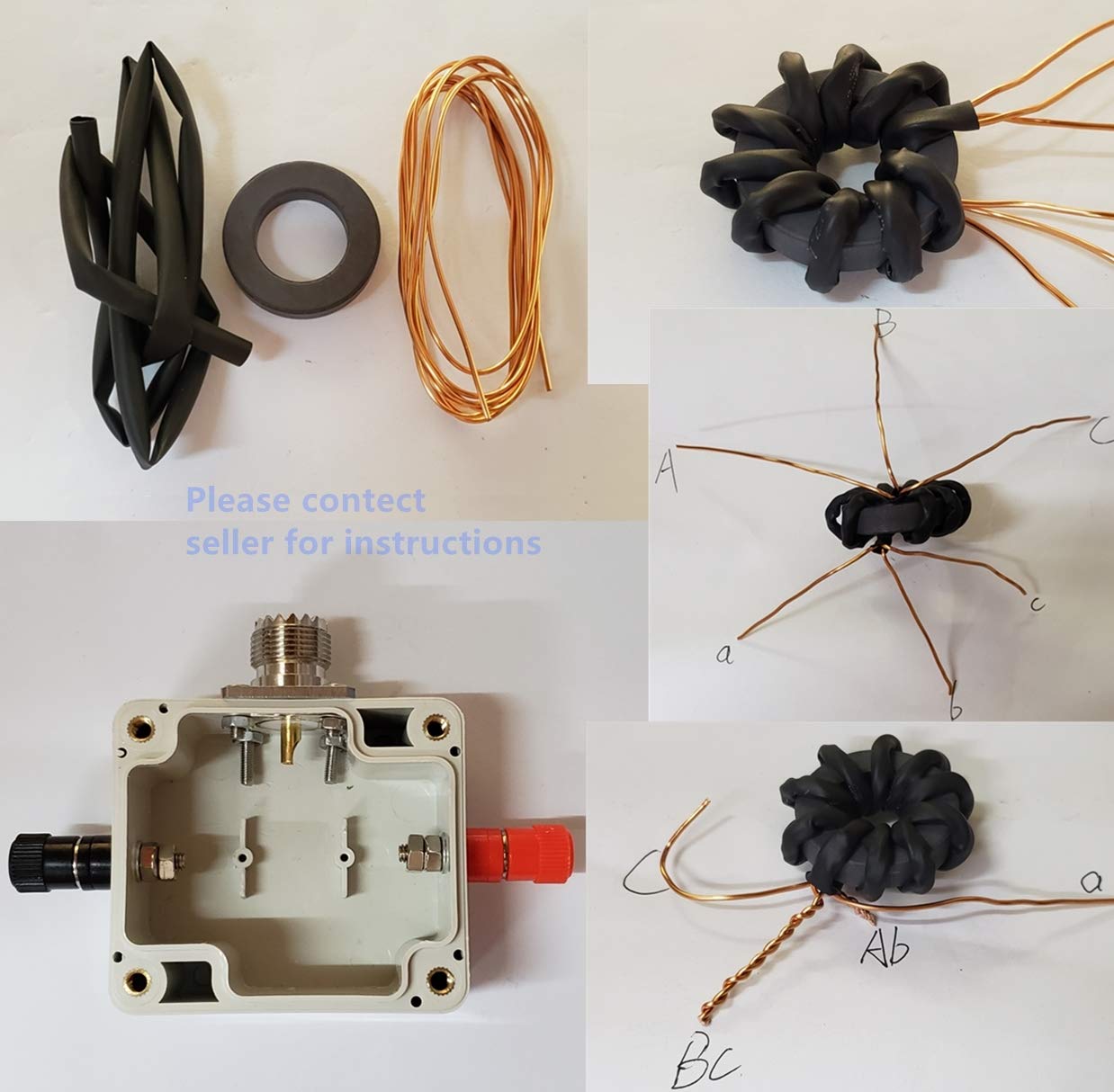 HAM HF Band Radio Wire Loop Antenna 1-30Mhz shortwave Radio Balun Unun ...