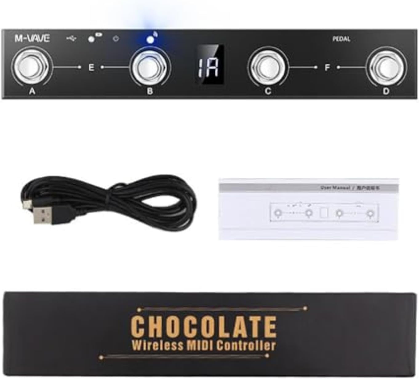 Amazon.com: chocolate MIDI BT Wireless MIDI Controller Rechargeable 4 ...