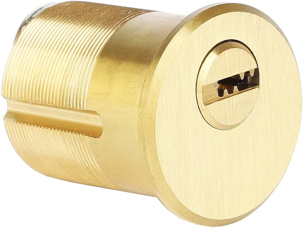 Jeriup Mortise/Rim Cylinder Lock,1-1/2"(Overall Length: 38mm), Satin ...