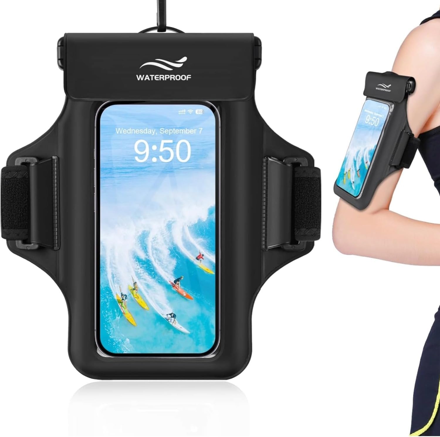 Amazon.com: 2-in-1 Underwater Waterproof Phone Pouch &Phone Armband for ...