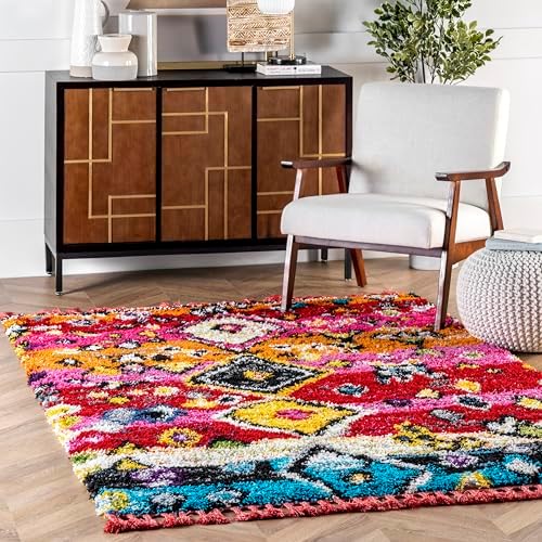 Amazon.com: nuLOOM Hand Tufted Moroccan Helaine Shaggy Area Rug, 8' 6 ...