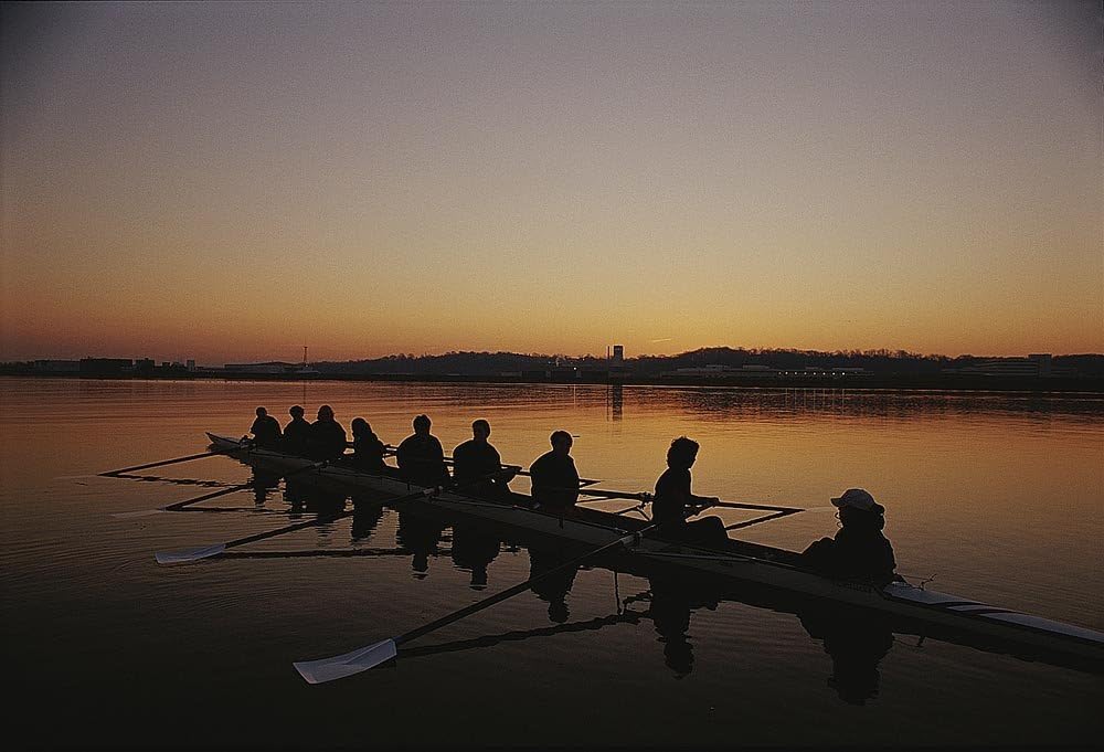 Rowing Crew Practice Wallpaper Wall Mural - Self-Adhesive - Multiple ...