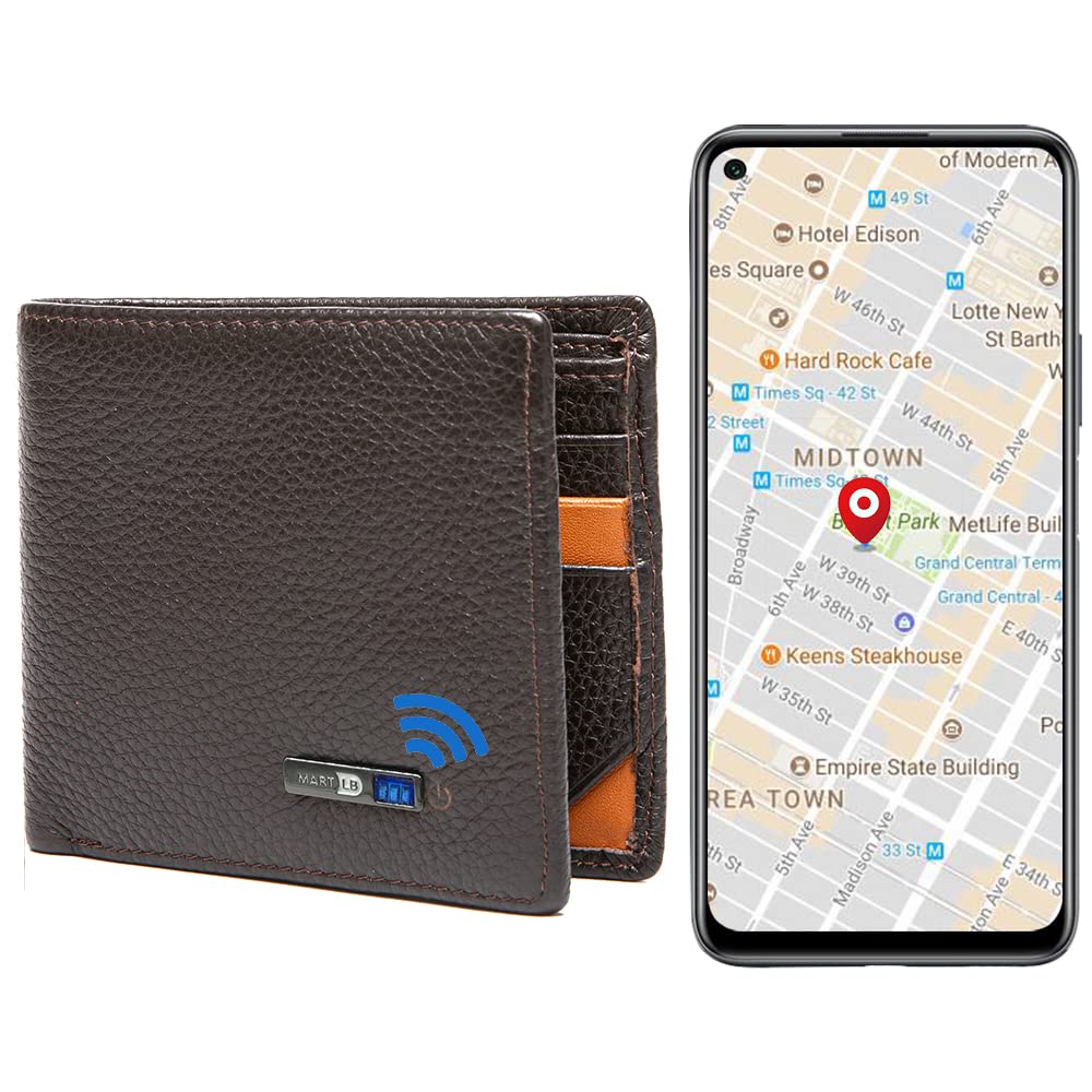 Amazon.com: Trackable Anti-Lost Bluetooth Electronic Wallet Intelligent ...