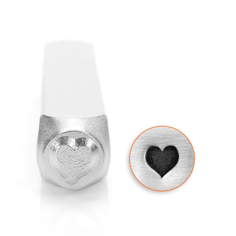 Solid Heart Impress Art Punch Stamp for Metal 1/4" 6mm (1) : Amazon.co ...