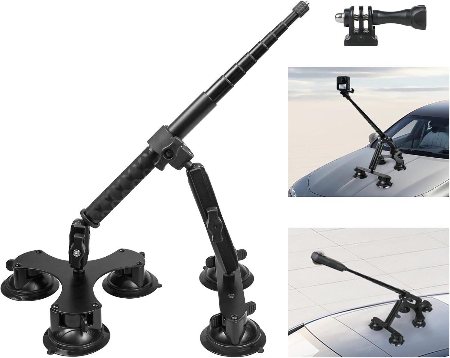 Amazon.com : MYAKON Insta 360 Car Mount, 5-in-1 Suction Cup Mount for ...