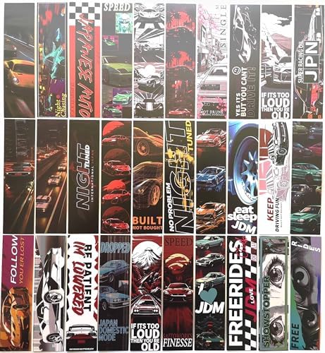 Amazon.com: 30Pcs Japan Race Car Bookmarks Cool JDM Cars Page Clips ...