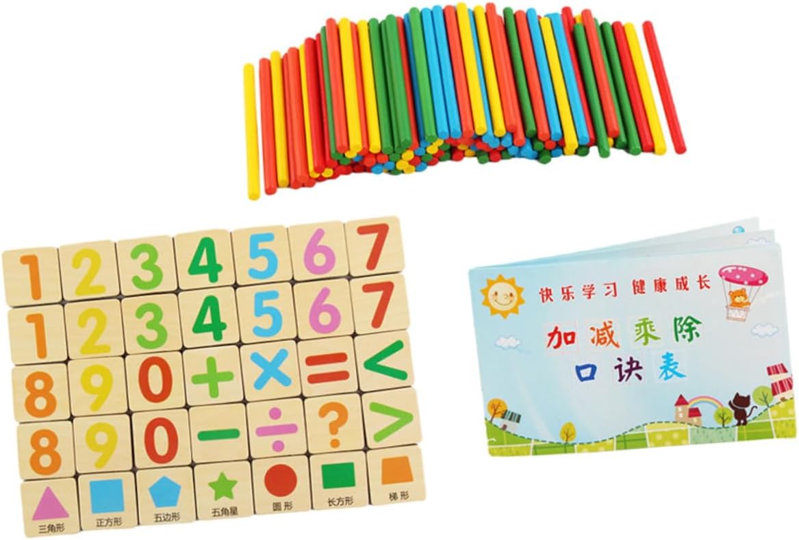 Amazon.co.jp: Ciieeo 1 Set Math Games Kindergarten Math Counting Sticks ...