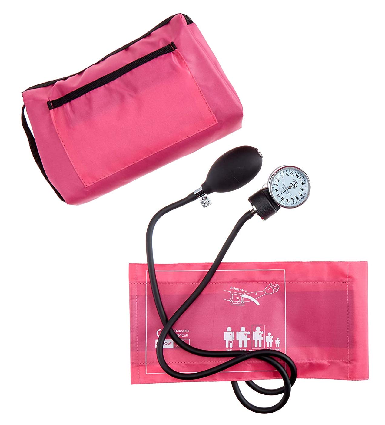 Emi 305 Pink Aneroid Sphygmomanometer Blood Pressure Monitor With Dual
