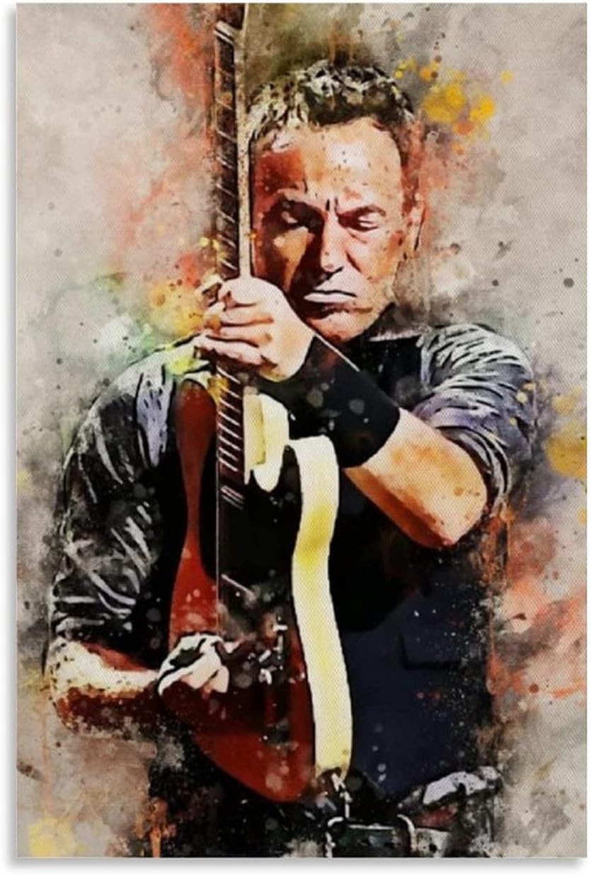 YGHJK Bruce Springsteen Art Poster Decorative Painting Canvas Wall Art ...