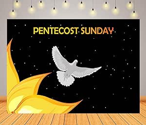 Amazon.com : BELECO 10x8ft Fabric Pentecost Sunday Backdrop Holy Spirit ...