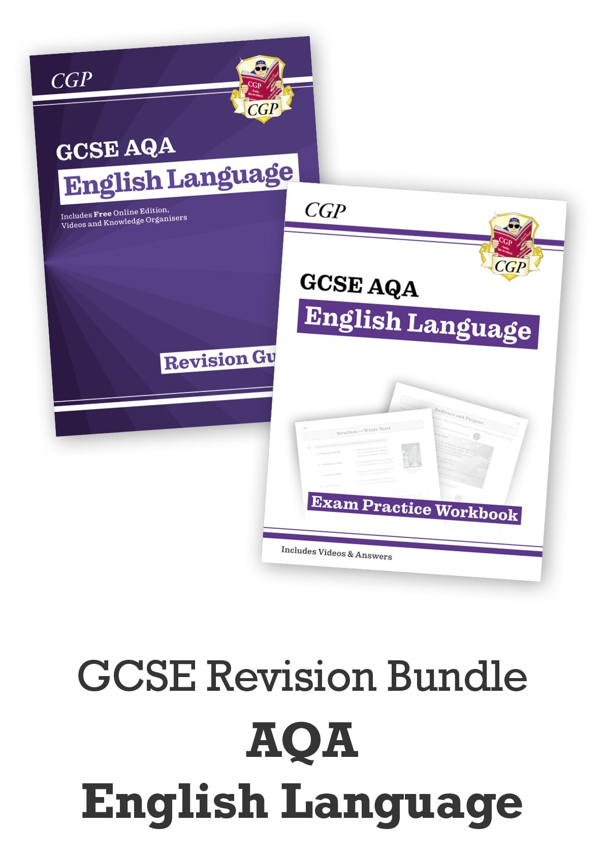 GCSE English Language AQA Workbook and Revision Guide 2 Book Bundle ...