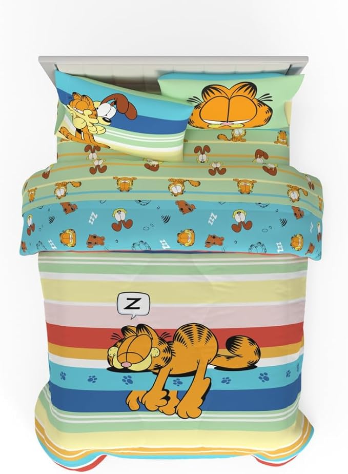 Amazon.com: Franco Garfield Kids Bedding Super Soft Cozy Reversible ...