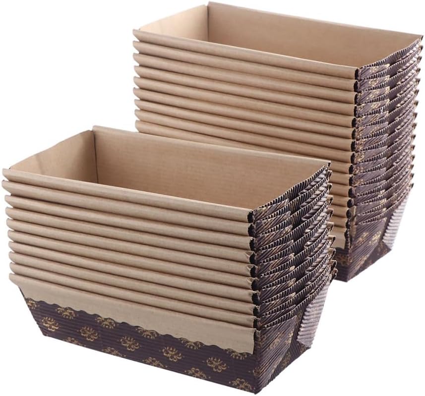 Amazon.com: Pokinge 25Pcs Kraft Paper Bread Loaf Pan,Disposable ...