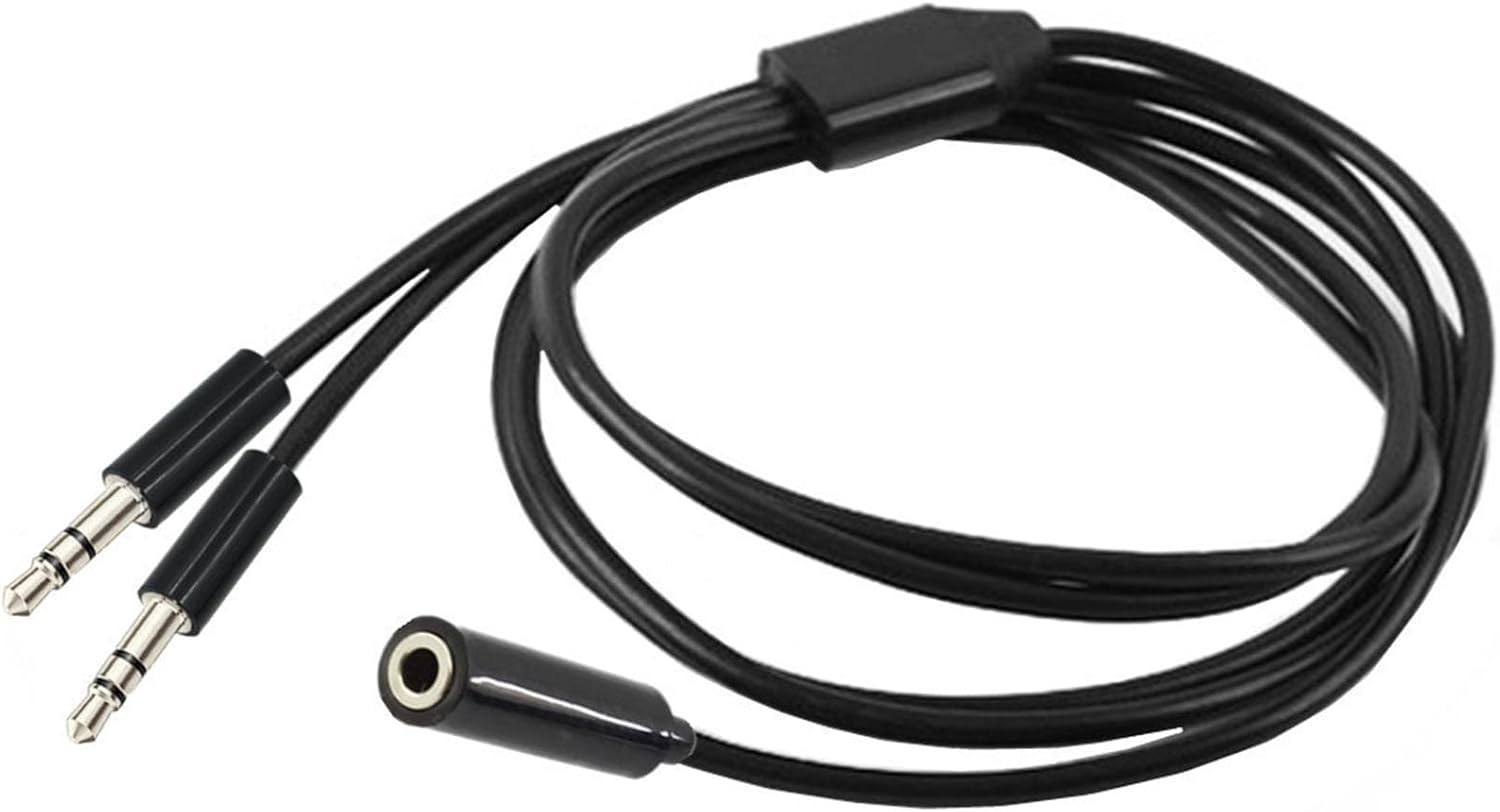 Amazon.com : Headphone Splitter Cable 3.5mm Female to 2 Male for Two ...