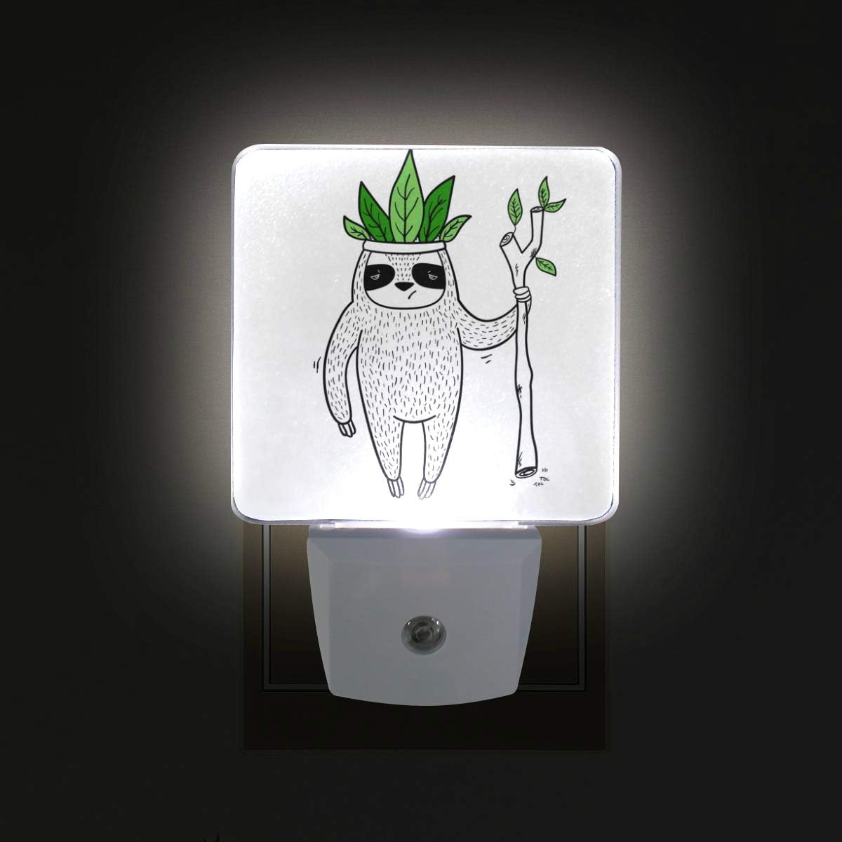 Sloth Tribes LED Night Lights with Auto Dusk to Dawn Sensor, Plug-in ...