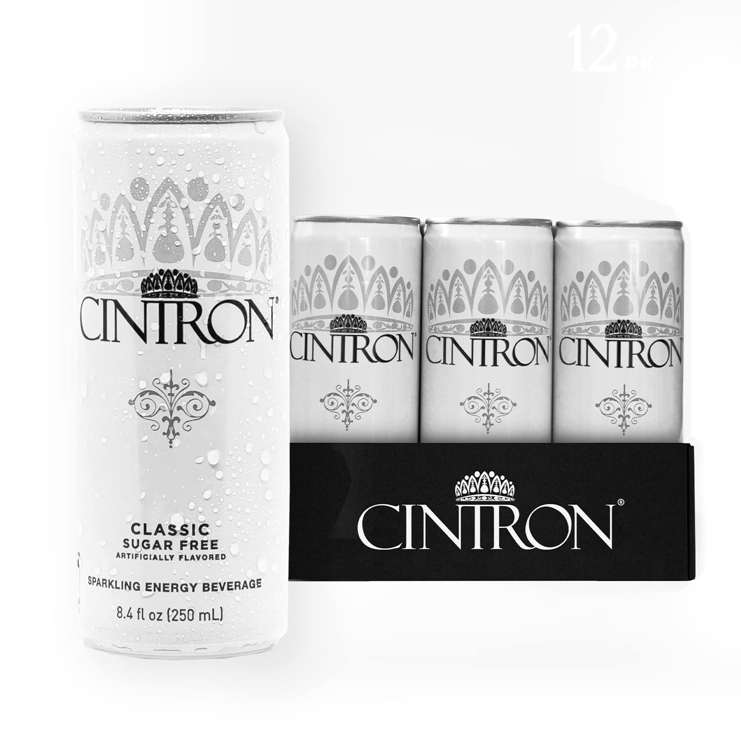 Cintron Bebida energética clásica con gas, sabor natural, baja en ...