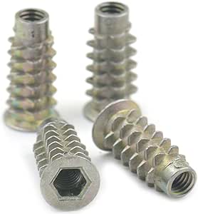 Amazon.com: Fujiyuan 10 pcs M6 x 25mm Tape Nuts Steel HEX DRIVE SCREW ...
