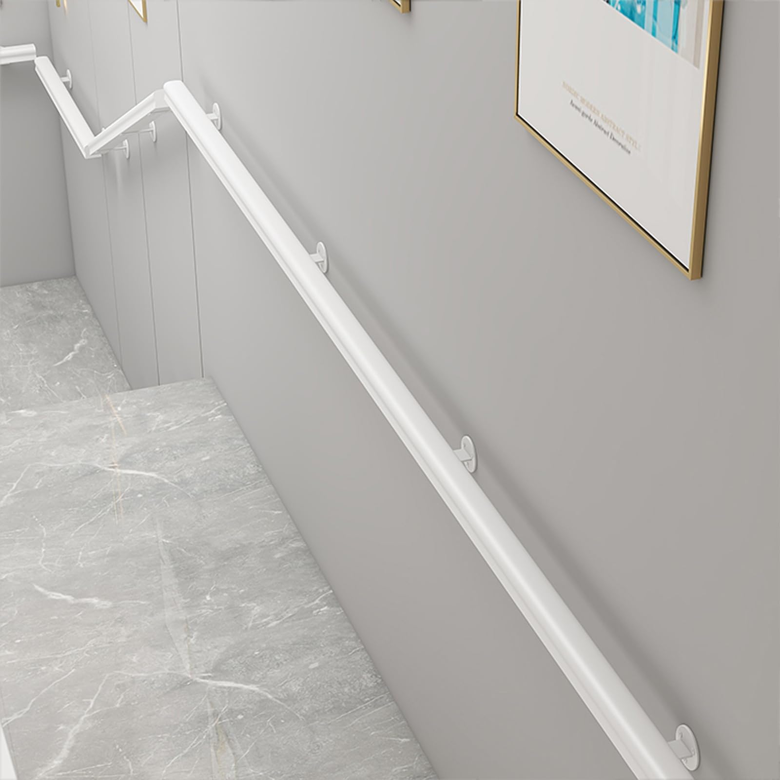 Wooden Handrails, 1-8ft Non-Slip Staircase Handrail,Wall Mounted ...