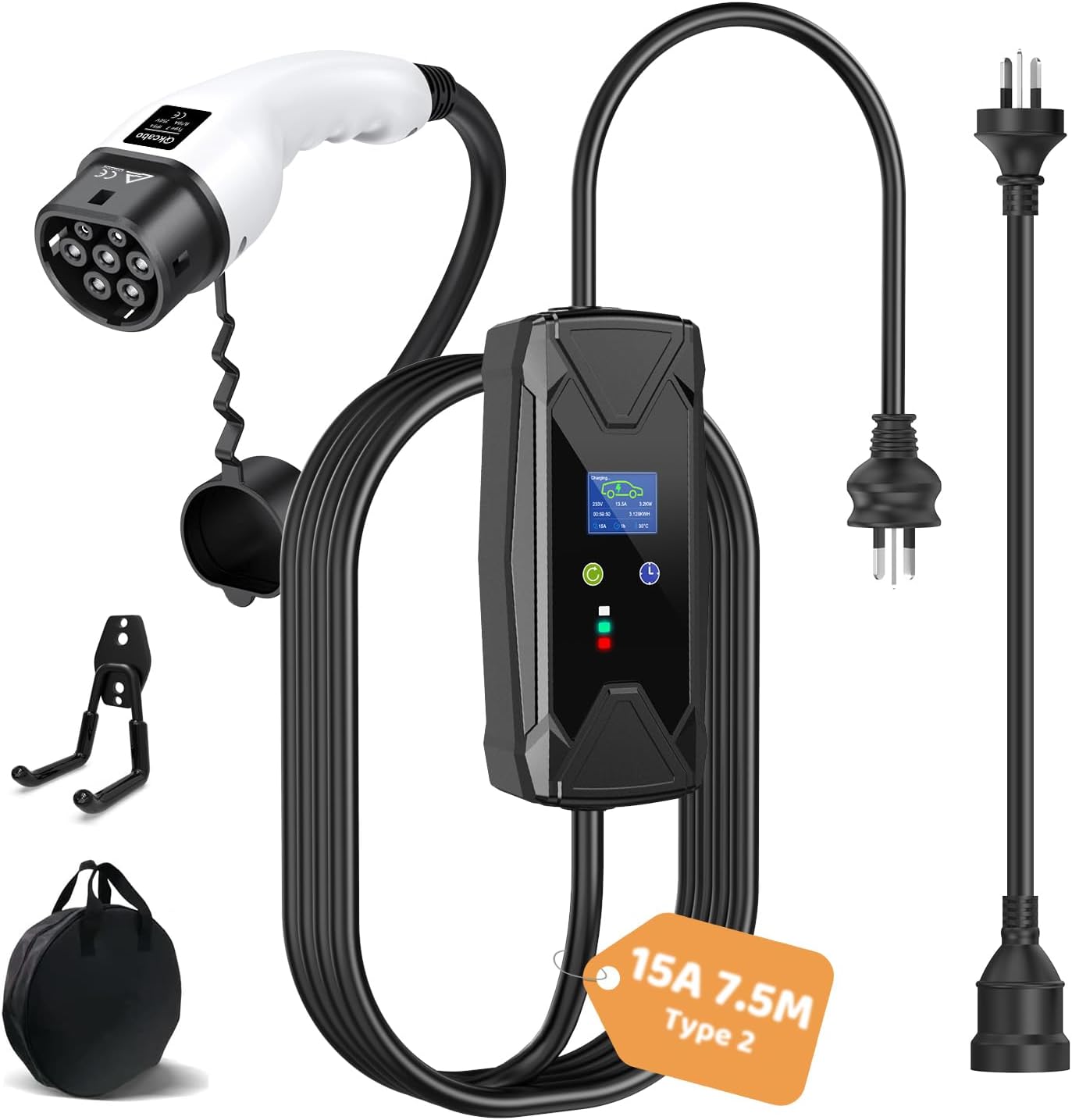 EV Car Charger 7KW 32A Type 2 Electric Vehicle Charging Stations Home ...