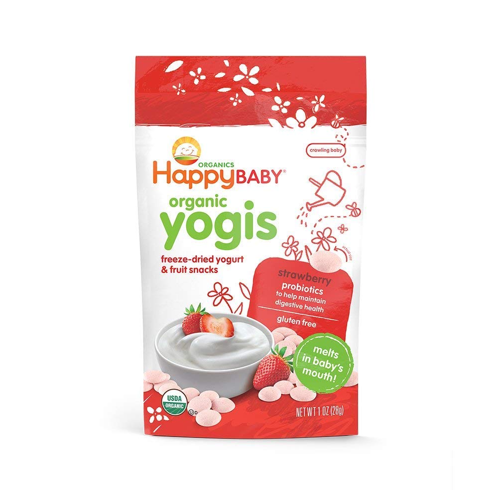 Amazon.com: Happy Baby Organics Yogis Freeze-Dried Yogurt & Fruit Snack ...