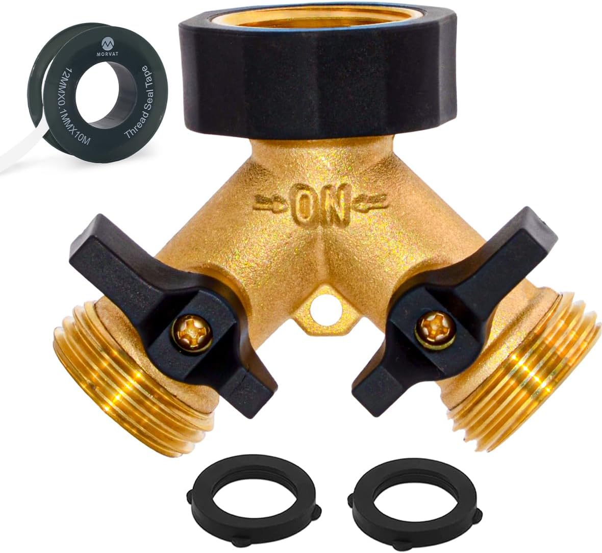 Amazon.com: Morvat Garden Hose Splitter with Comfortable Rubber Grip ...