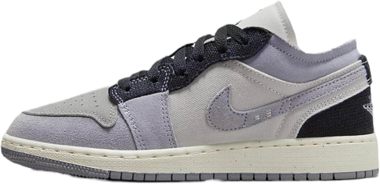Amazon.com | Jordan Boy's Air 1 Low SE Craft (Big Kid) Tech Grey/Black ...