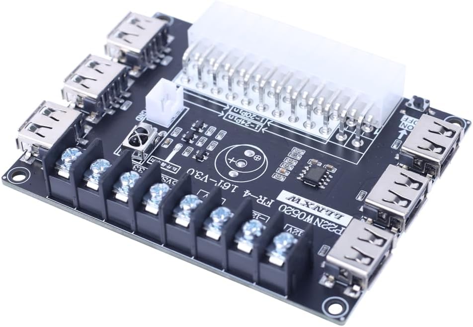 DONGKER USB ATX Adapter Board, 20/24Pin Benchtop Power Board 3.3V 5V ...