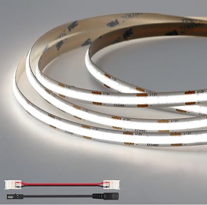 Amazon.com: VST 16.4ft COB LED Strip Lights Cool White 6500K, 12V ...