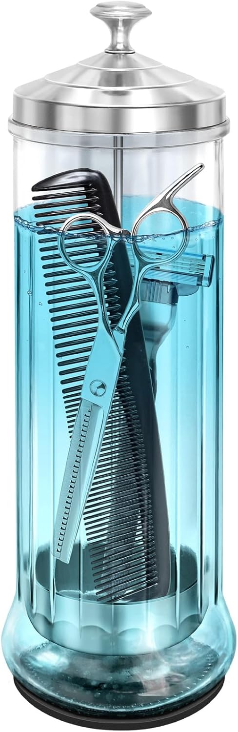 Amazon.com: STNFAREBI Glass Disinfectant Jar with anti-slip pad 53 Oz ...