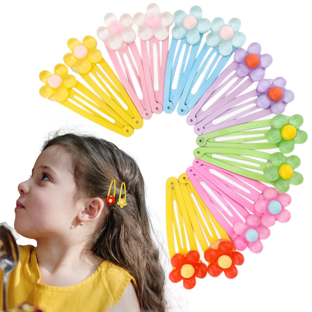 Amazon.com : Canitor Hair Clips for Girls Mini Flower Hair Clip 14Pcs ...