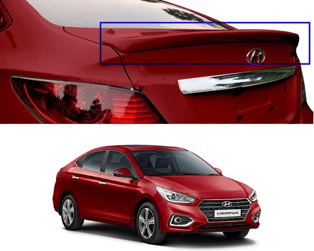 Autopearl Oe Type Car Spoiler For Hyundai Verna (1 Piece, Fiery Red ...