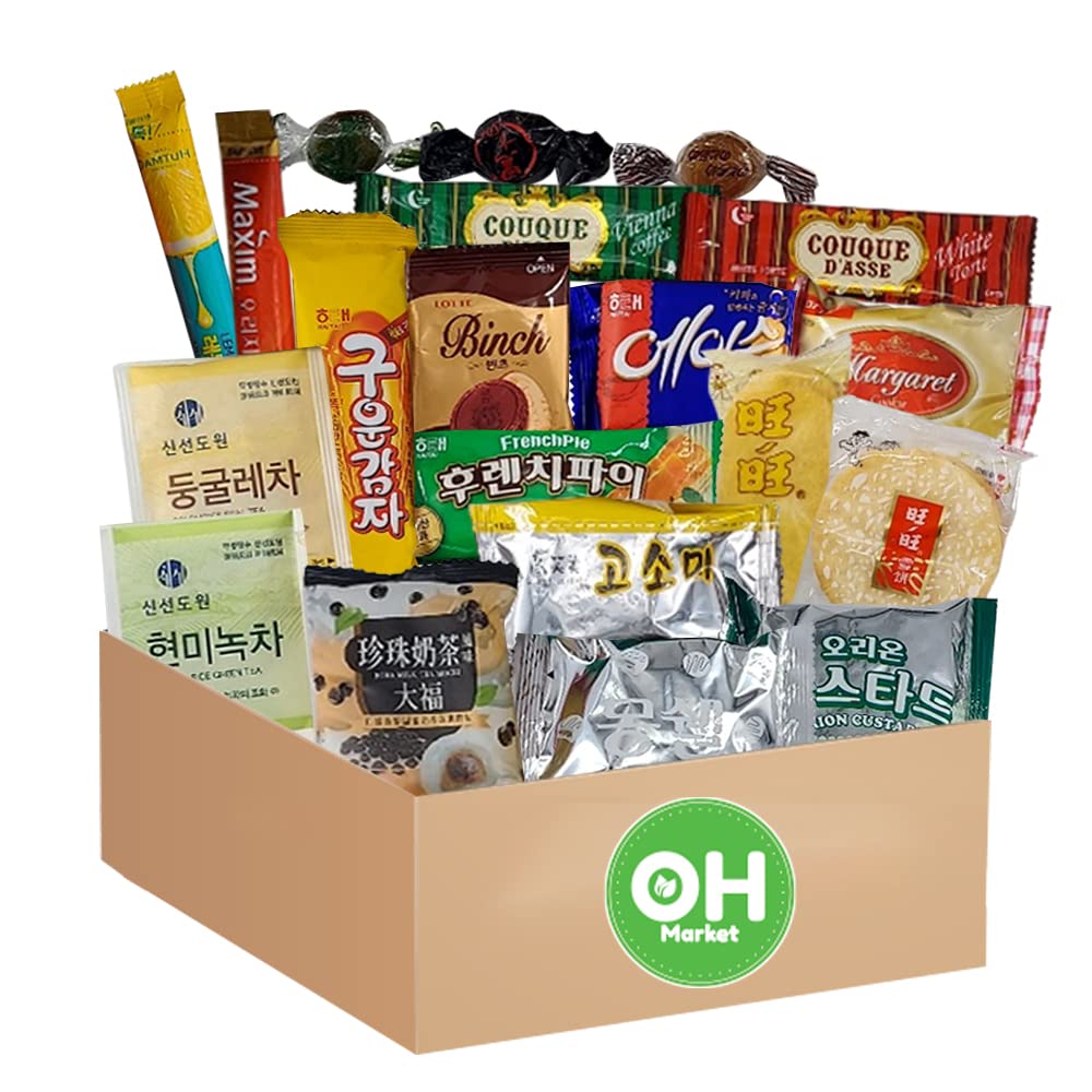 Buy OHMARKET Korean Asian Snack Box 20 Count, Snack Box Assortment ...