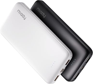 Miady 2-Pack 10000mAh Dual USB Power Bank, USB-C Fast Charging Portable ...