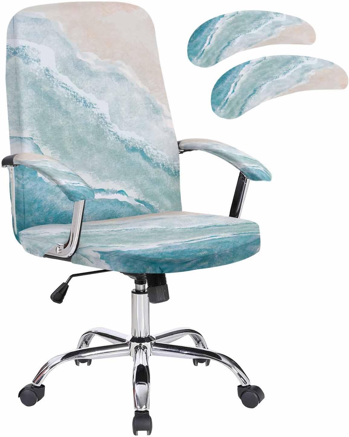 Amazon.com: DecorLovee Summer Beach Office Chair Cover with Armrest ...