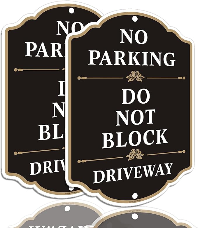 Amazon.com : Clotide No Parking Do Not Block Driveway Sign, 2 Pack 10 ...