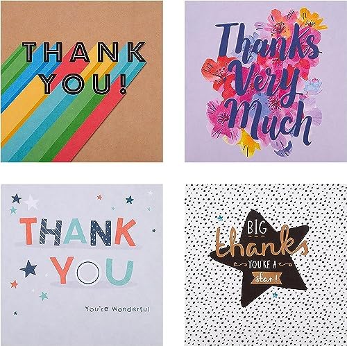 Hallmark Thank You Cards - Multipack of 20 in 4 Fun Designs : Amazon.co.uk