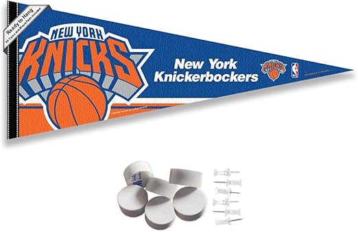 Amazon.com : New York Knicks Pennant Flag and Wall Tack Pads Mounts ...