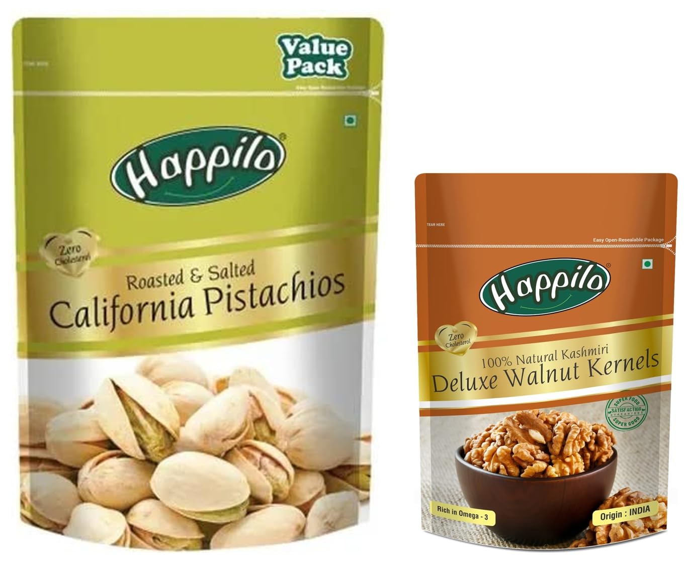 Happilo Premium Californian Roasted & Salted Pistachios 500 Gms Value ...