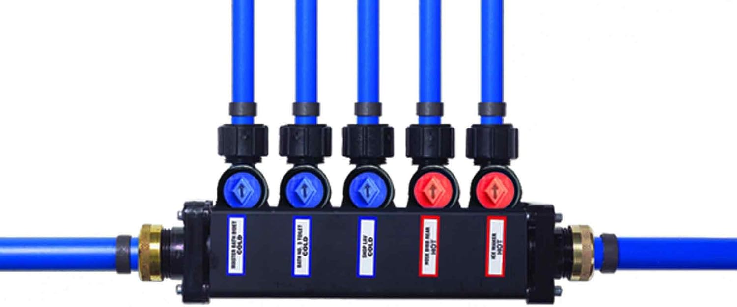 Amazon.com: Viega 49453 PureFlow Dual Temperature Minibloc Poly PEX ...