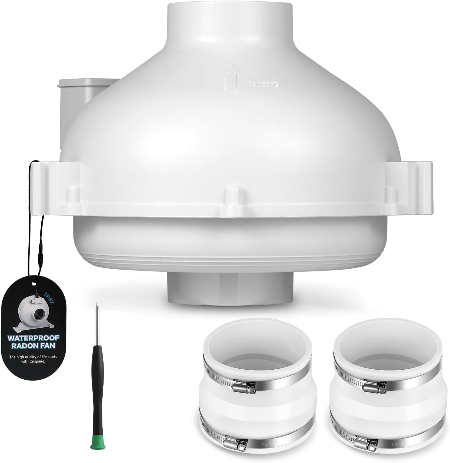 Amazon.com: Rysmirs 4 to 3 inch Radon Mitigation Fan System Kit - Ultra ...