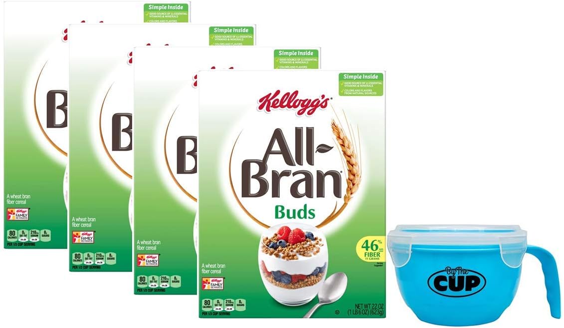Amazon.com: Kellogg's All-Bran Buds Cereal, 22 Ounce Box (Pack of 2 ...