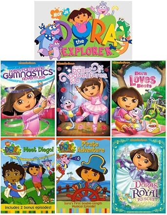 Amazon.com: Dora: 6-Film Adventure Collection Volume 3 - Gymnastics, Ballet, Boots, Diego ...