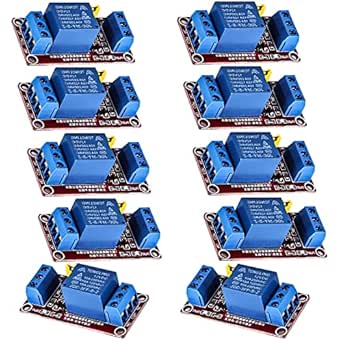 DC 12V Channel Relay Module - 10 Pack 1 Way Channel Relay Switch with ...